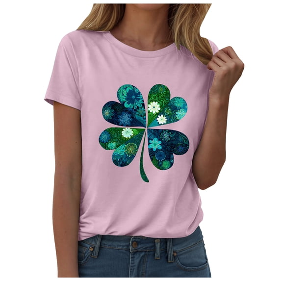 COMVALUE Women's St Patrick's Day T-Shirt Lucky Irish Shamrock Paddy's ...