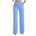COMVALUE Women's Wide Leg Pants High Waisted Straight Leg Slacks ...