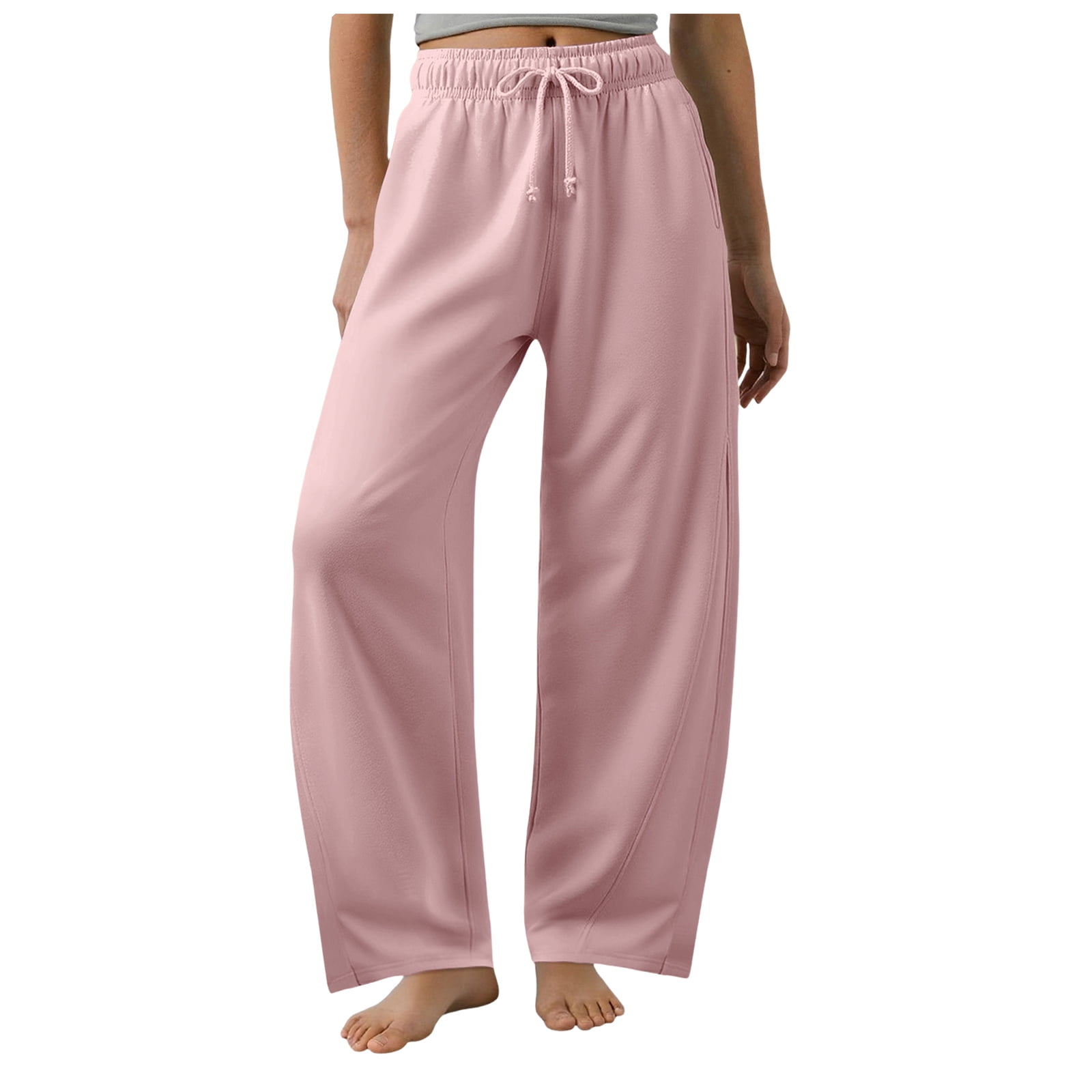 COMVALUE Women’s Wide Leg Sweatpants Baggy Drawstring High Waisted ...