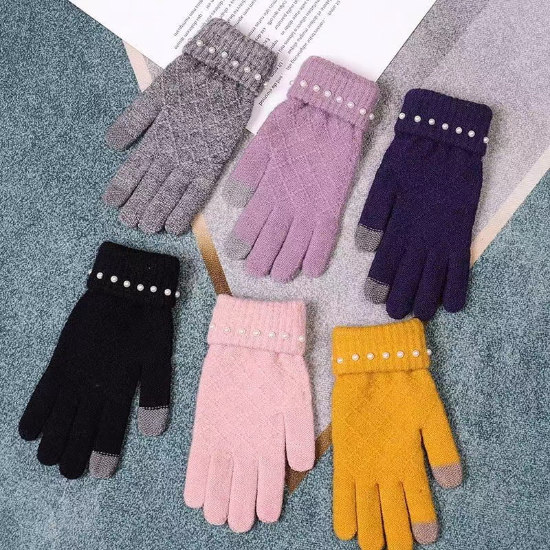 COMVALUE Women's Winter Warm Touch Screen Gloves Soft Elastic Cuff ...