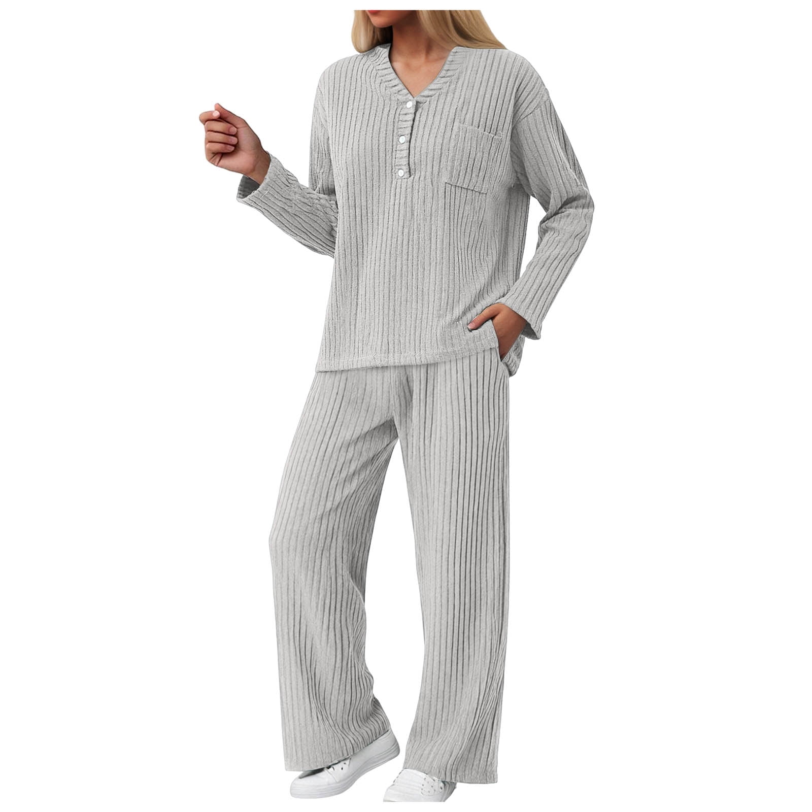 COMVALUE Womens 2 Piece Lounge Sets Matching Airport Travel Outfits ...