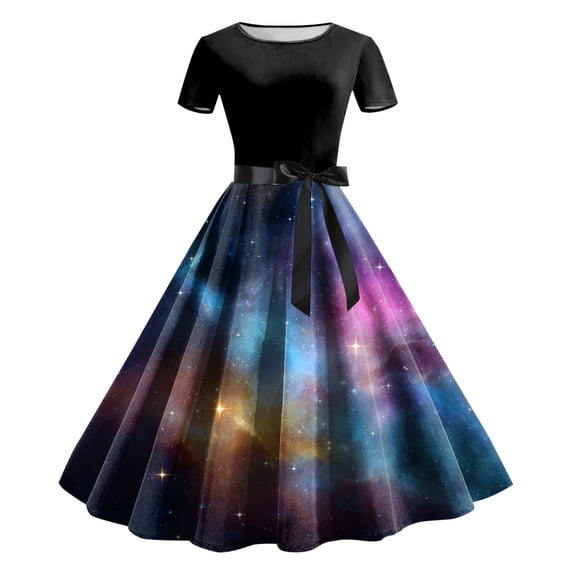 COMVALUE Womens Fashion Valentines Day Print Round Neck Short Sleeve ...