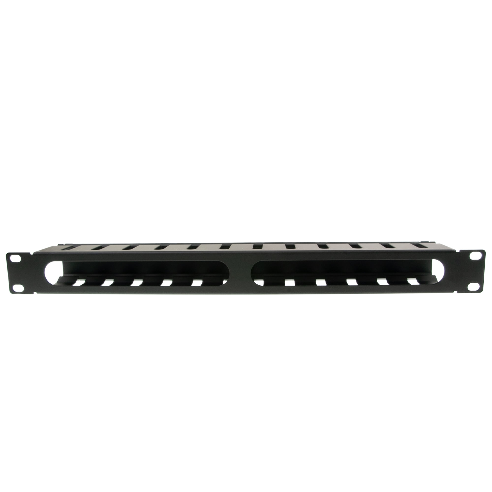 COMZON 19 Inch Rackmount Cable Management, 12 Slot, 1U, Metal, Black ...