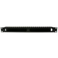 COMZON 19 Inch Rackmount Cable Management, 24 Slot, 1U, Metal, Black ...