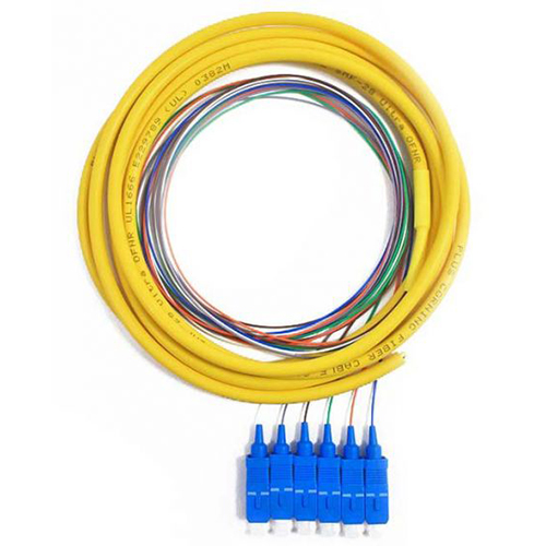 COMZON 6 Strand Fiber Distribution Pigtail, Singlemode, LC/UPC ...