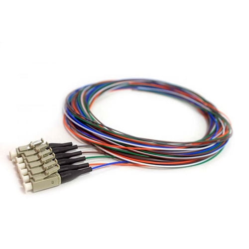 COMZON 6 Strand Fiber Pigtail, Multimode OM2 50/125, LC/PC Connectors ...