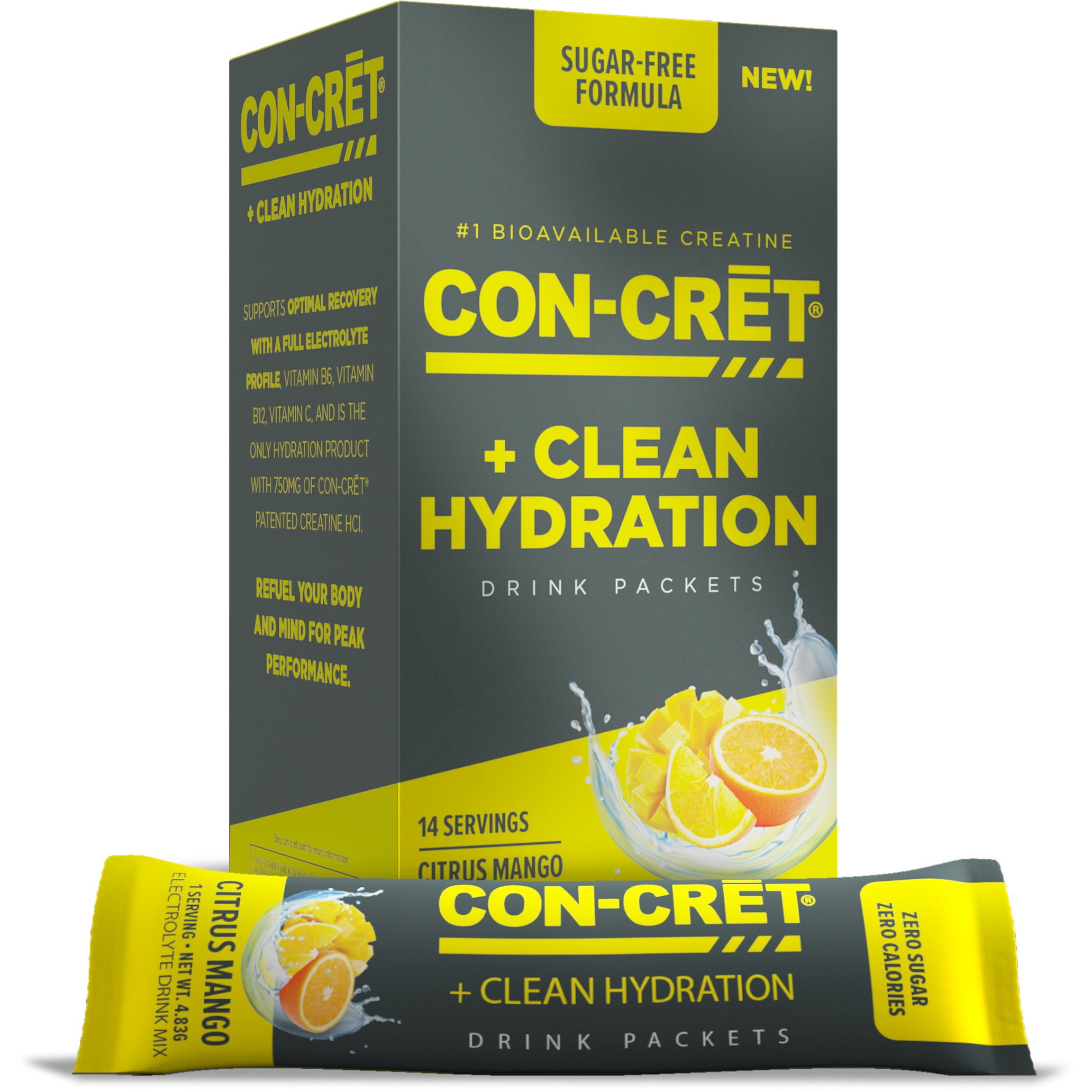 CON-CRET + Clean Hydration, Full Electrolyte Profile, Creatine HCl ...