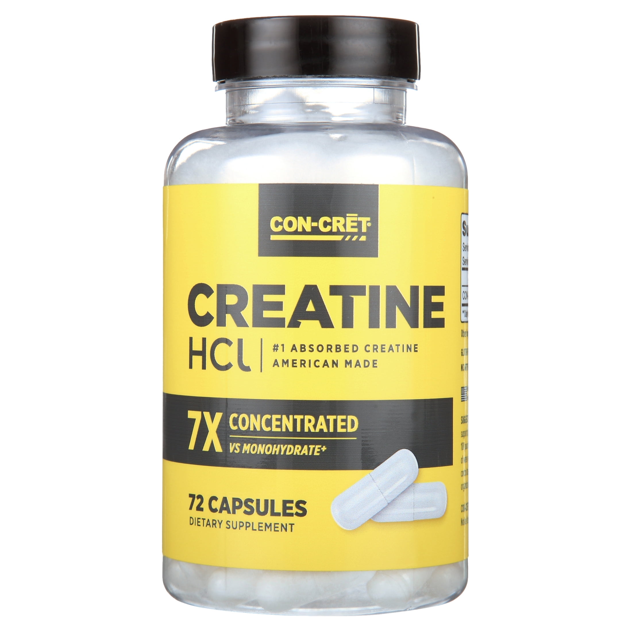 CON-CRET Creatine HCl Supplement Formula Capsules - Supports Muscle ...