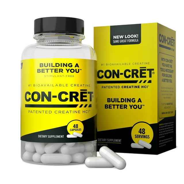 CON-CRET Patented Creatine HCl - Capsules, 48 Ct - Walmart.com