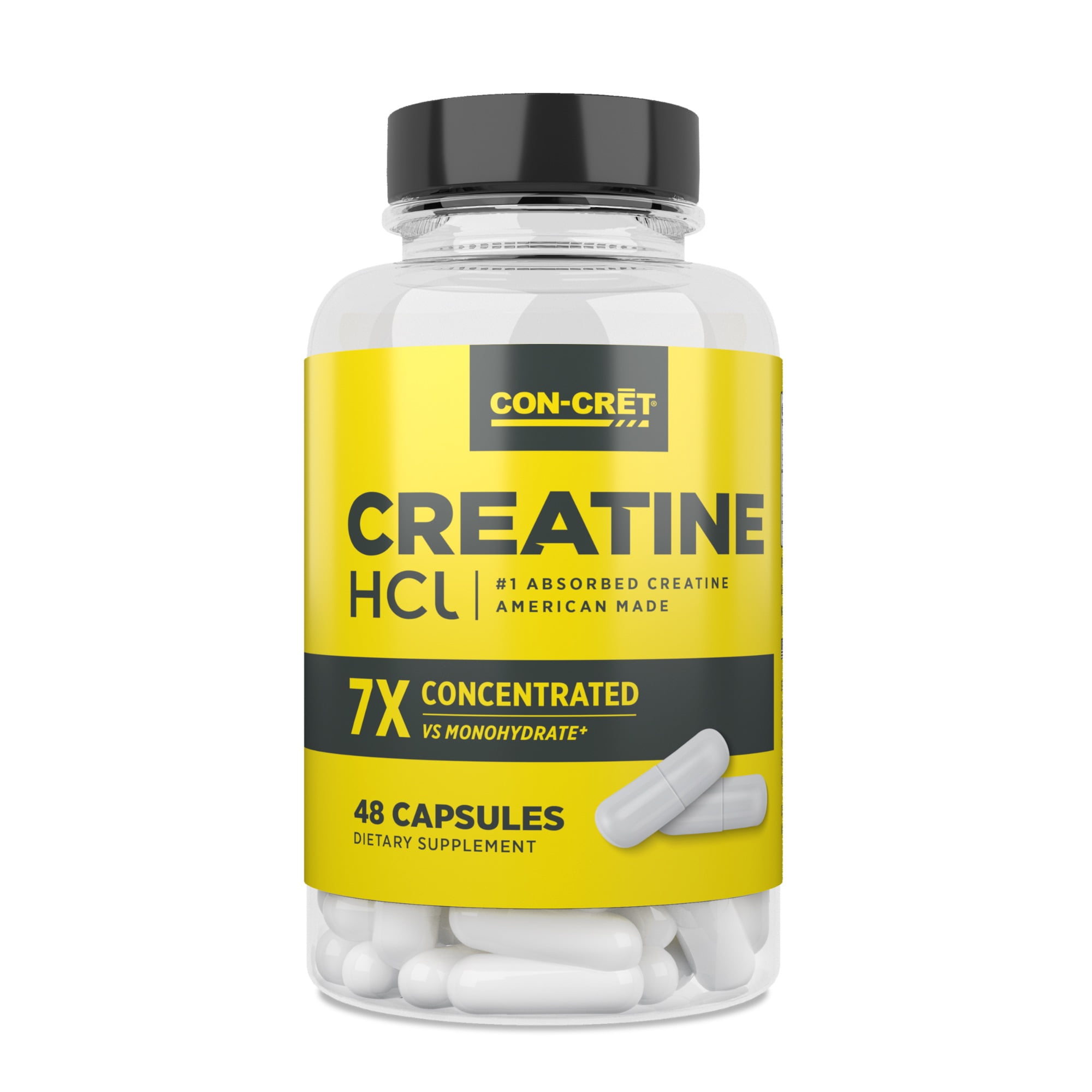 CON-CRET Patented Creatine HCl - Capsules, 48 Count - Walmart.com