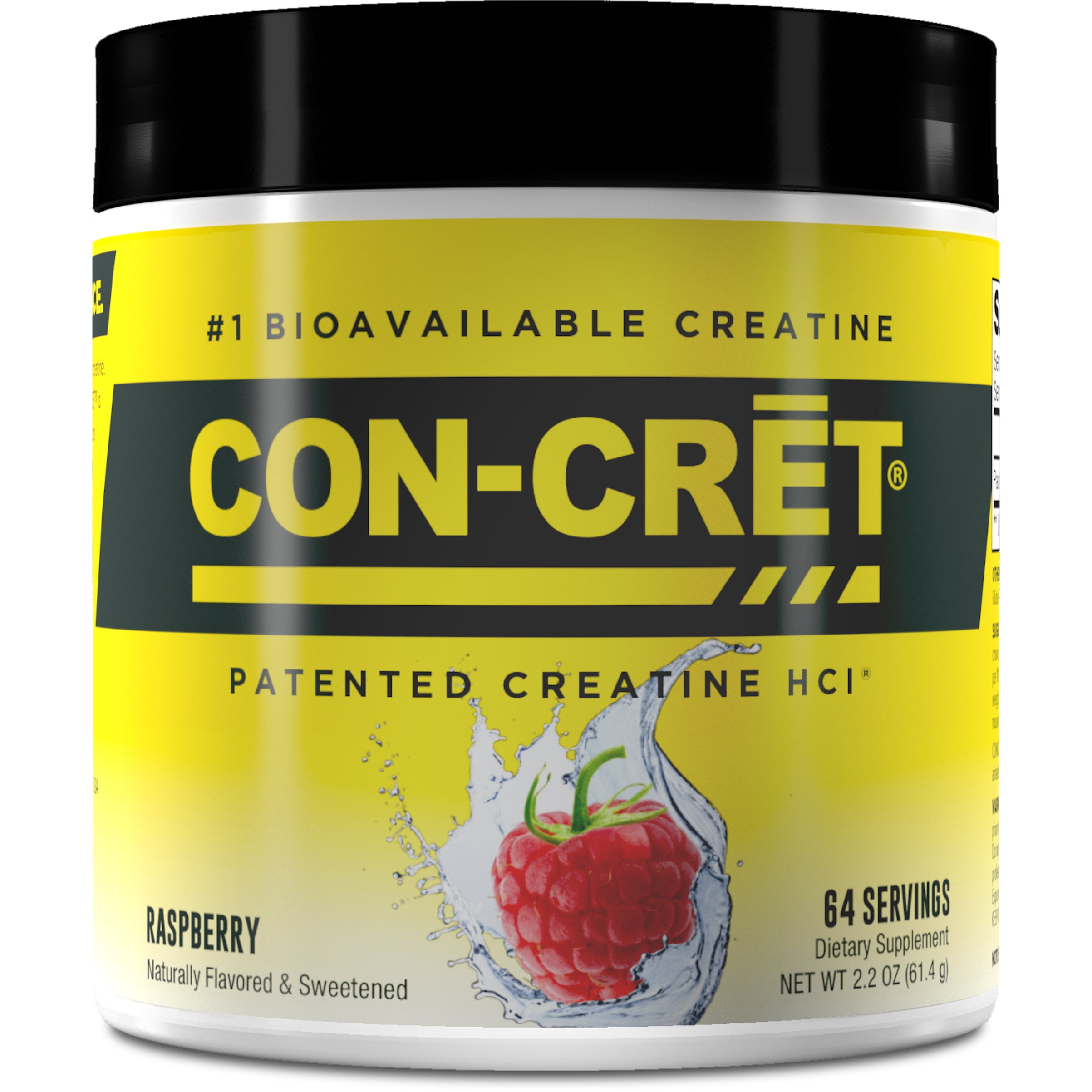 CON-CRET Patented Creatine HCl Raspberry Powder, Stimulant-free Pre ...