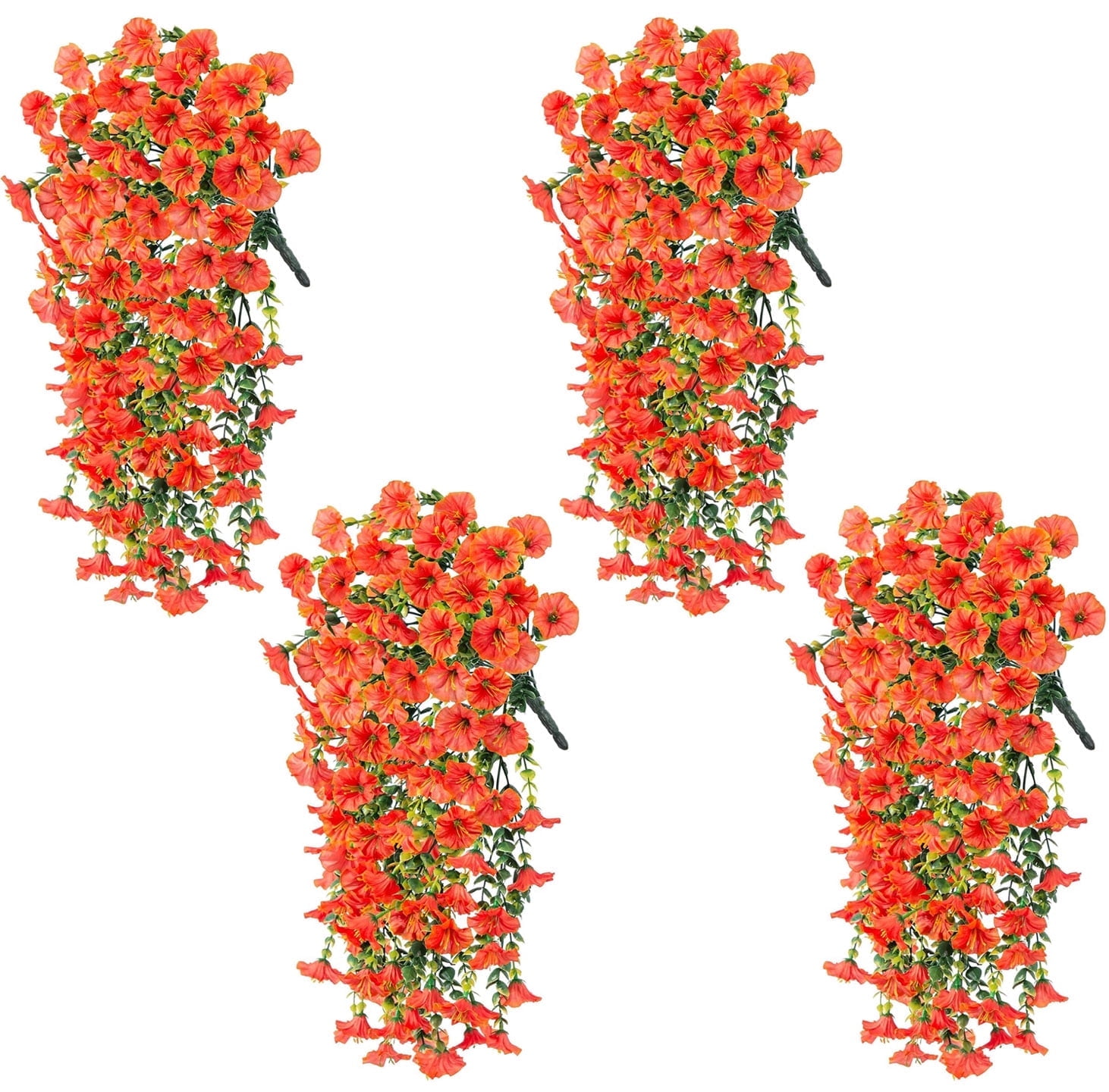 BITOUSHI Artificial Fake Hanging Flowers Plants for Outdoor Spring ...