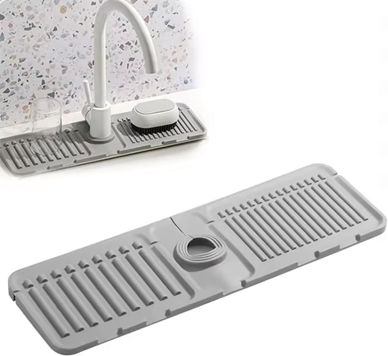 CONAVAS Faucet Mat for Kitchen Sink - Upgraded Premium Silicone Splash ...