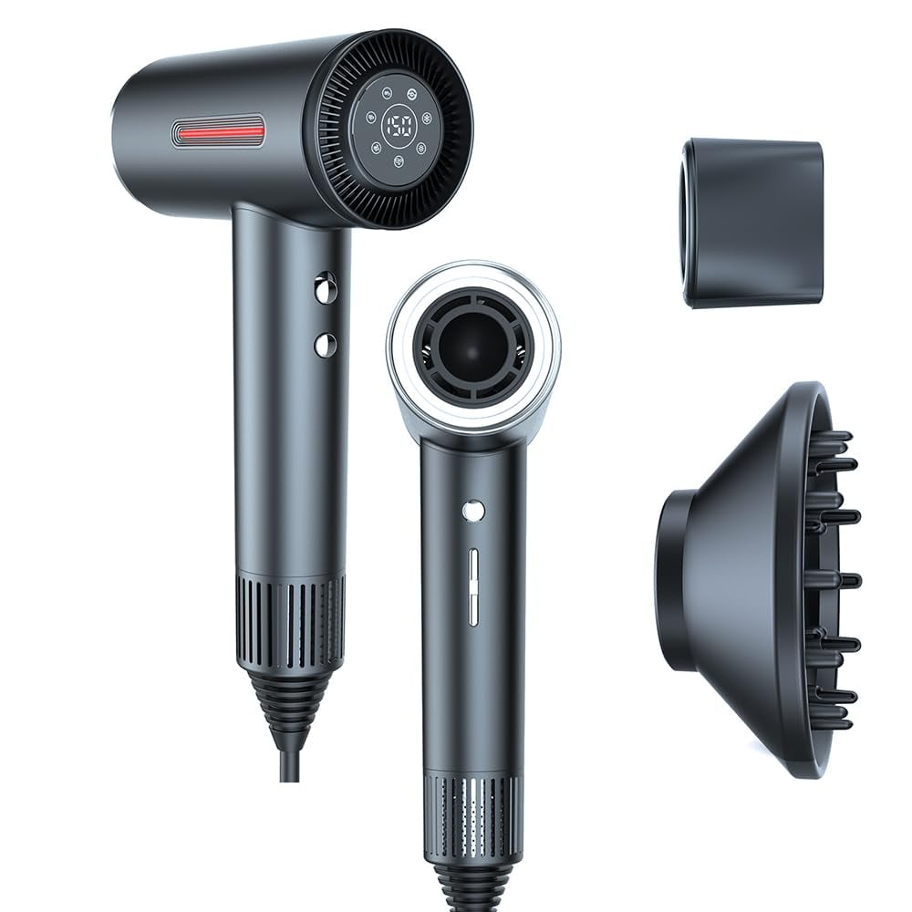 CONCARE Hair Dryer, Fast Drying Blow Dryer with Magnetic Nozzle,110 ...