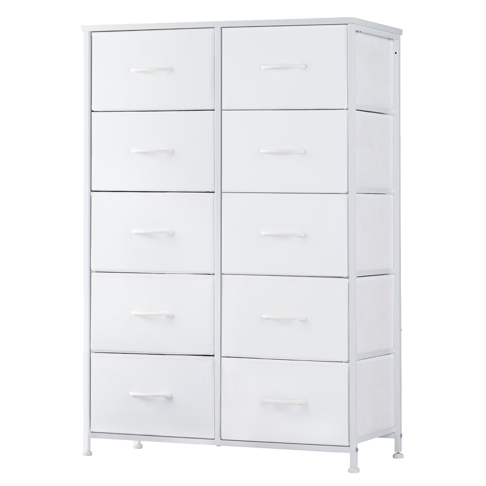CONCETTA 10-Drawer Fabric Storage Tower Organizer with Sturdy Steel ...