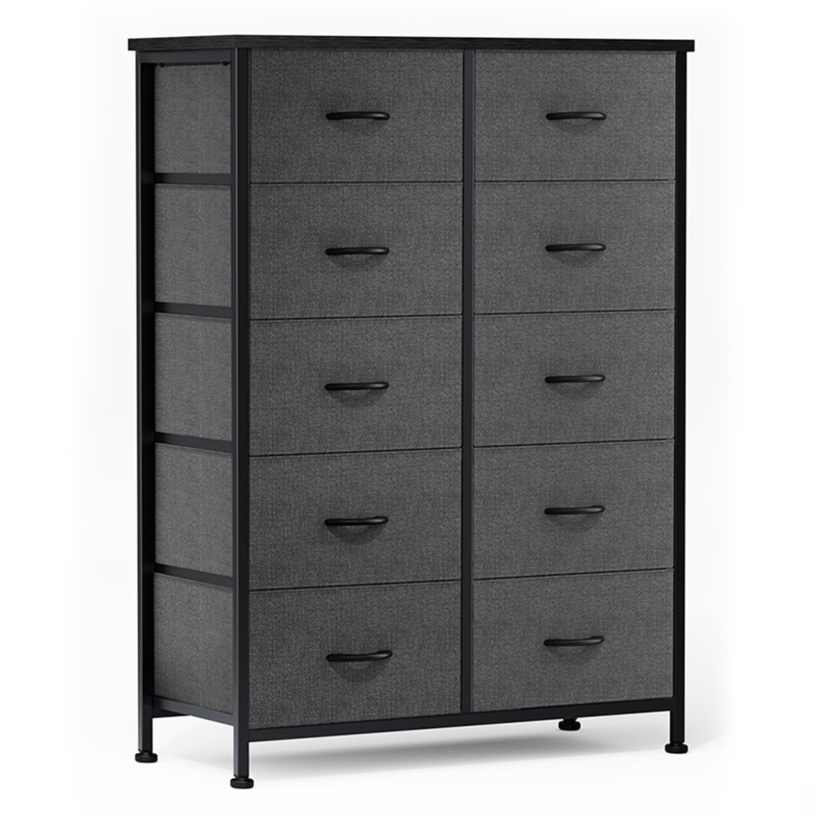 CONCETTA 10-Drawer Fabric Storage Cabinet, Tall Organizer for Living ...
