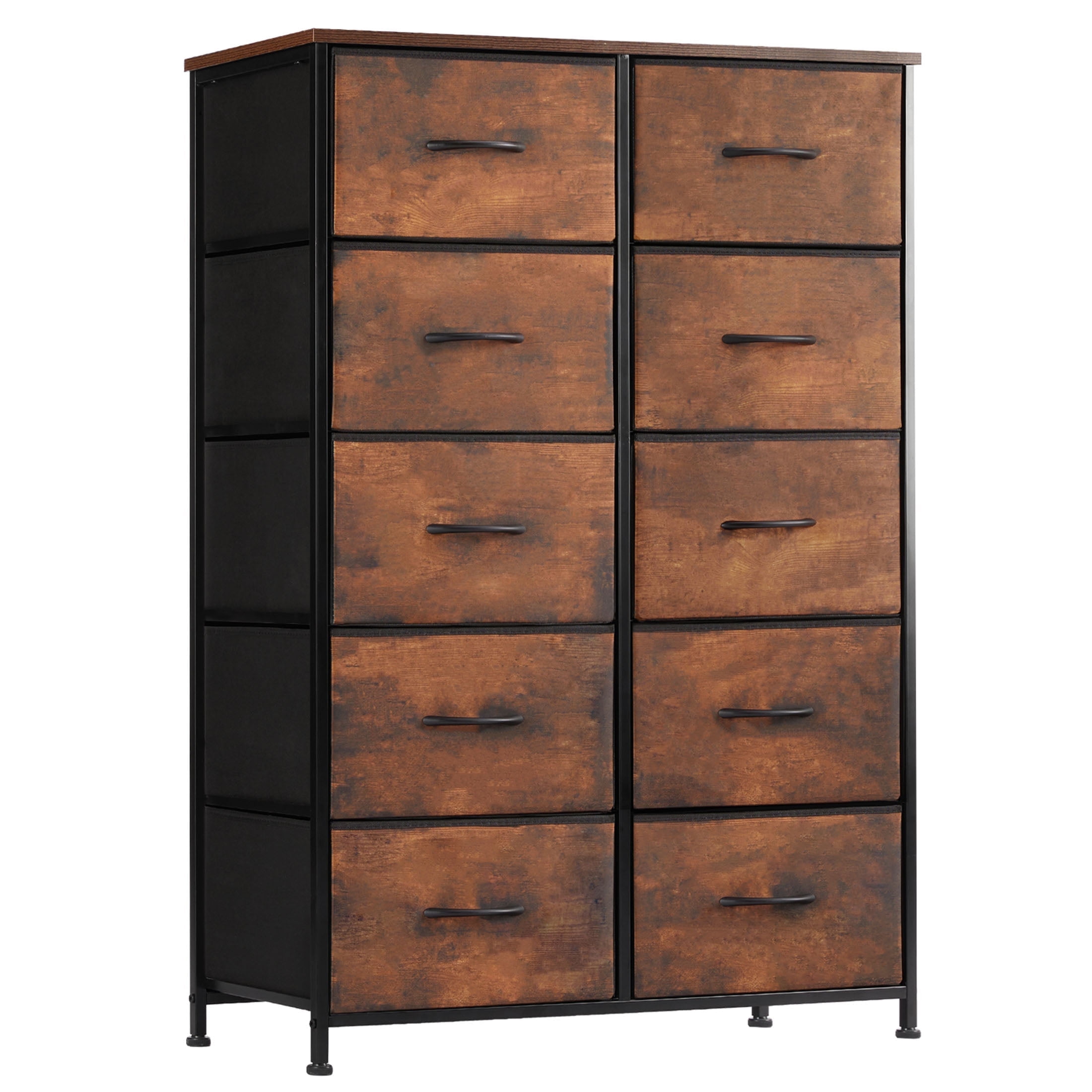 CONCETTA 10-Drawer Fabric Storage Cabinet, Tall Organizer for Living ...