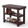 CONCETTA 19-In Bamboo Shoe Rack & Bench, 3-Tier 280 lb Capacity Storage ...
