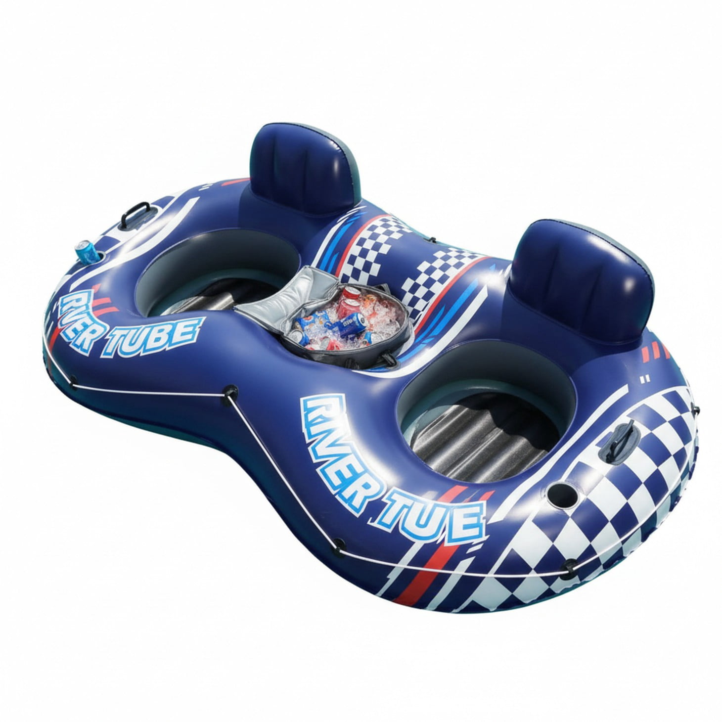 CONCETTA 2 Person Inflatable River Tube Float with Cooler & Enhanced ...