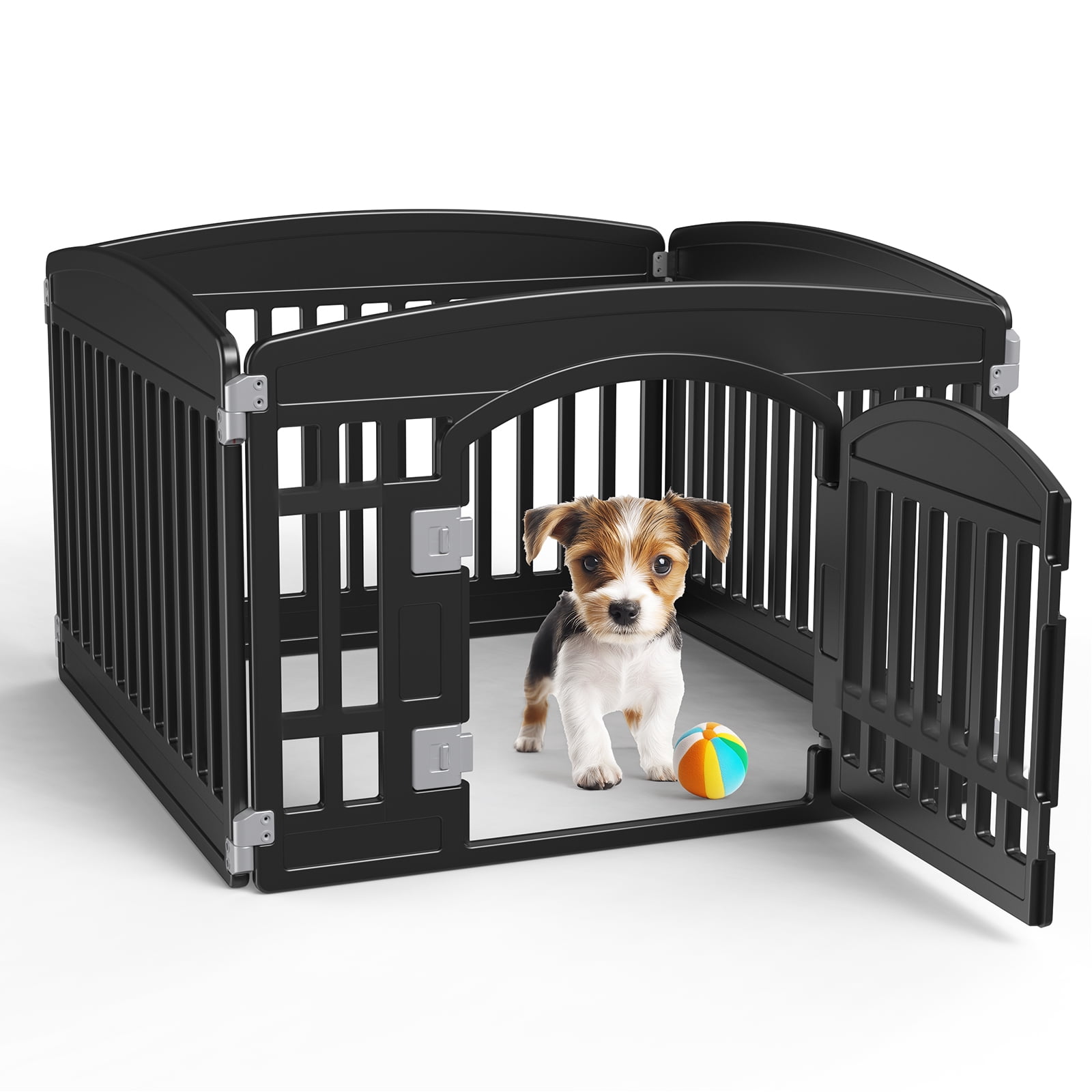 CONCETTA 24" Lightweight Portable Dog Playpen - 4-Panel Indoor Pen with ...