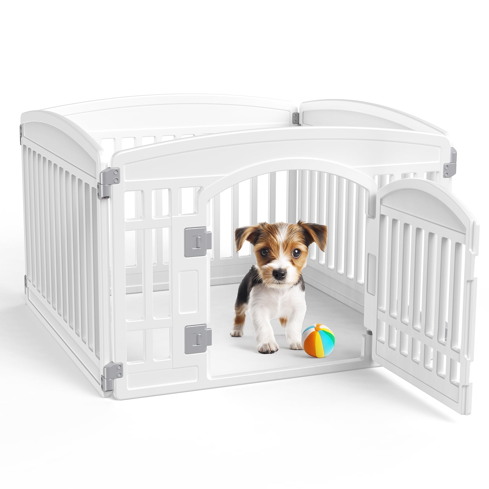CONCETTA 24" Lightweight Portable Dog Playpen - 4-Panel Indoor Pen with ...