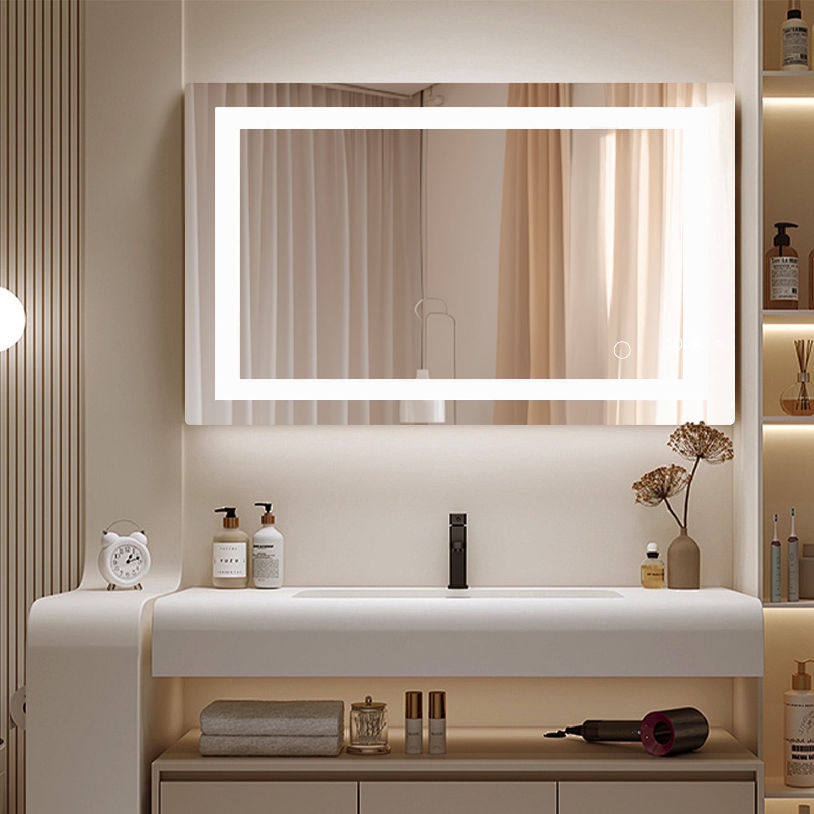 CONCETTA 28"X36" Anti-fog LED Bathroom Mirror - Dual Light Source ...