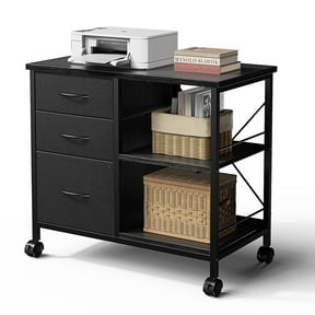 Shop Durable Dark Brown and Grey Rolling File Cabinets for Home Office