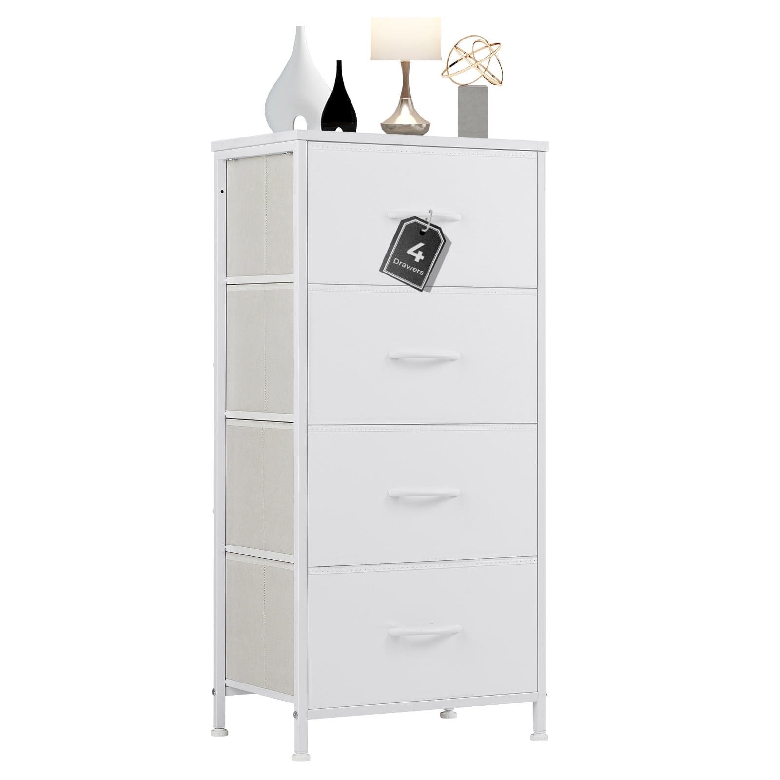 CONCETTA 4-Drawer Dresser, Fabric Storage Tower Organizer for Bedroom ...