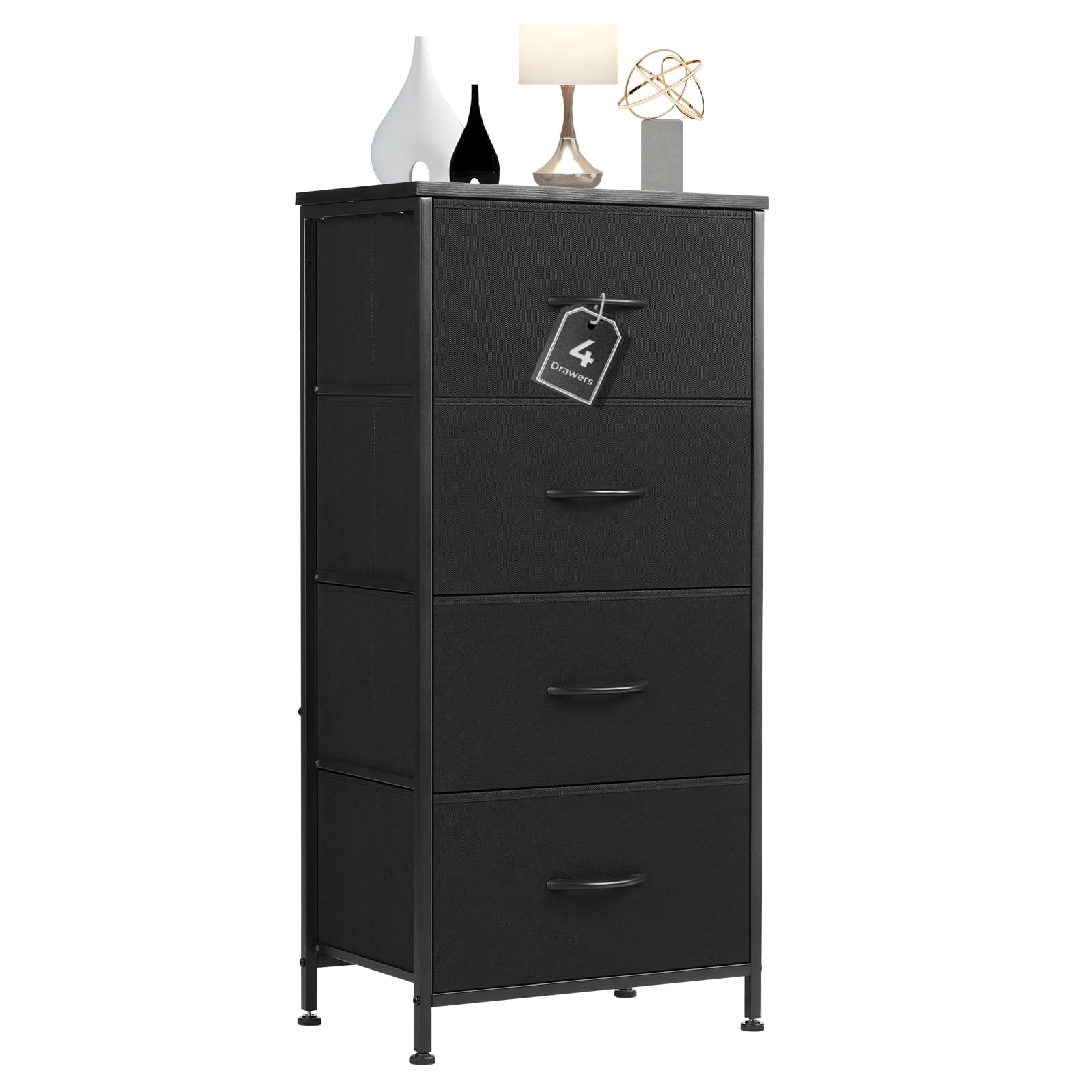 CONCETTA 4-Drawer Dresser, Fabric Storage Tower Organizer for Bedroom ...