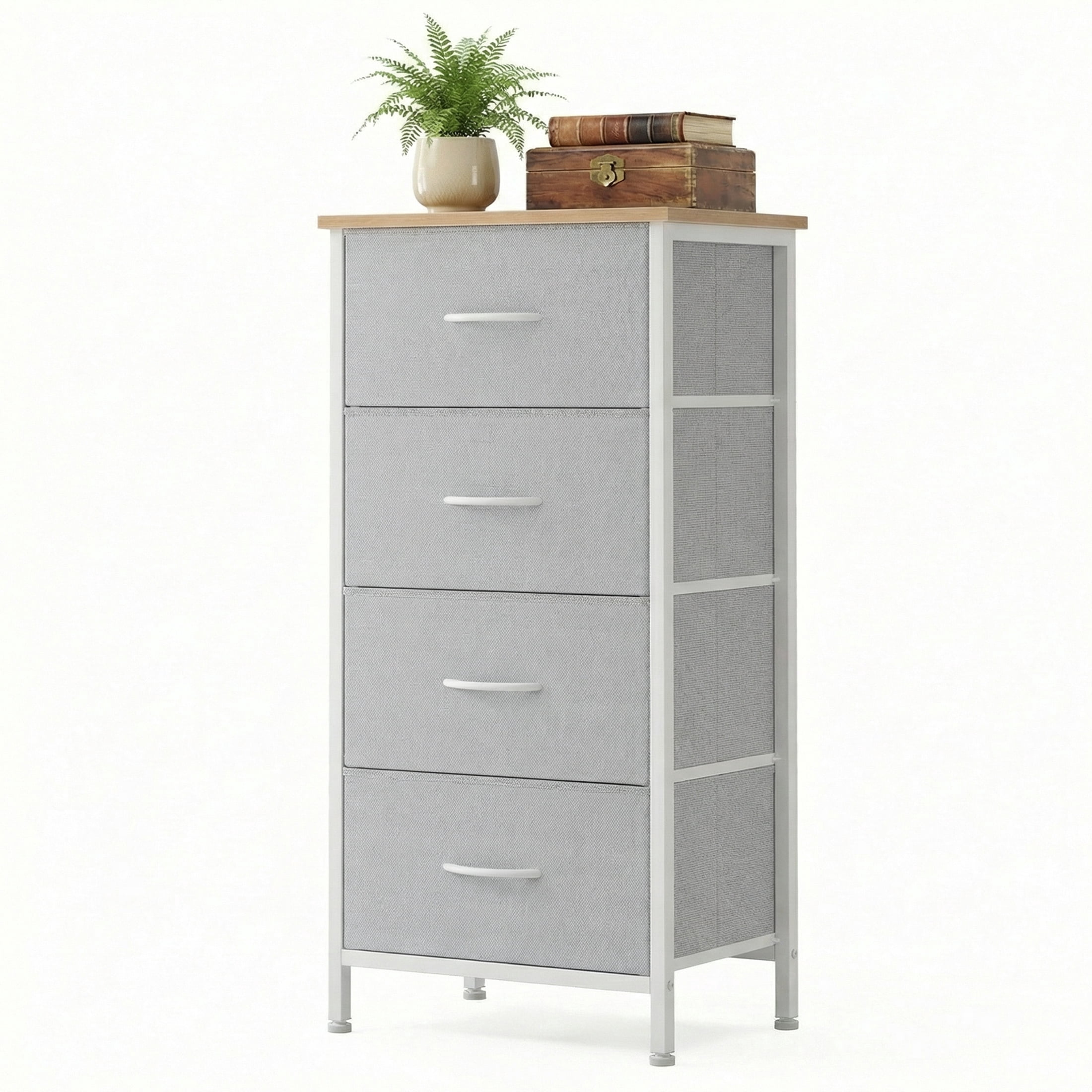 CONCETTA 4-Drawer Fabric Dresser Storage Chest for Bedroom, Closet ...