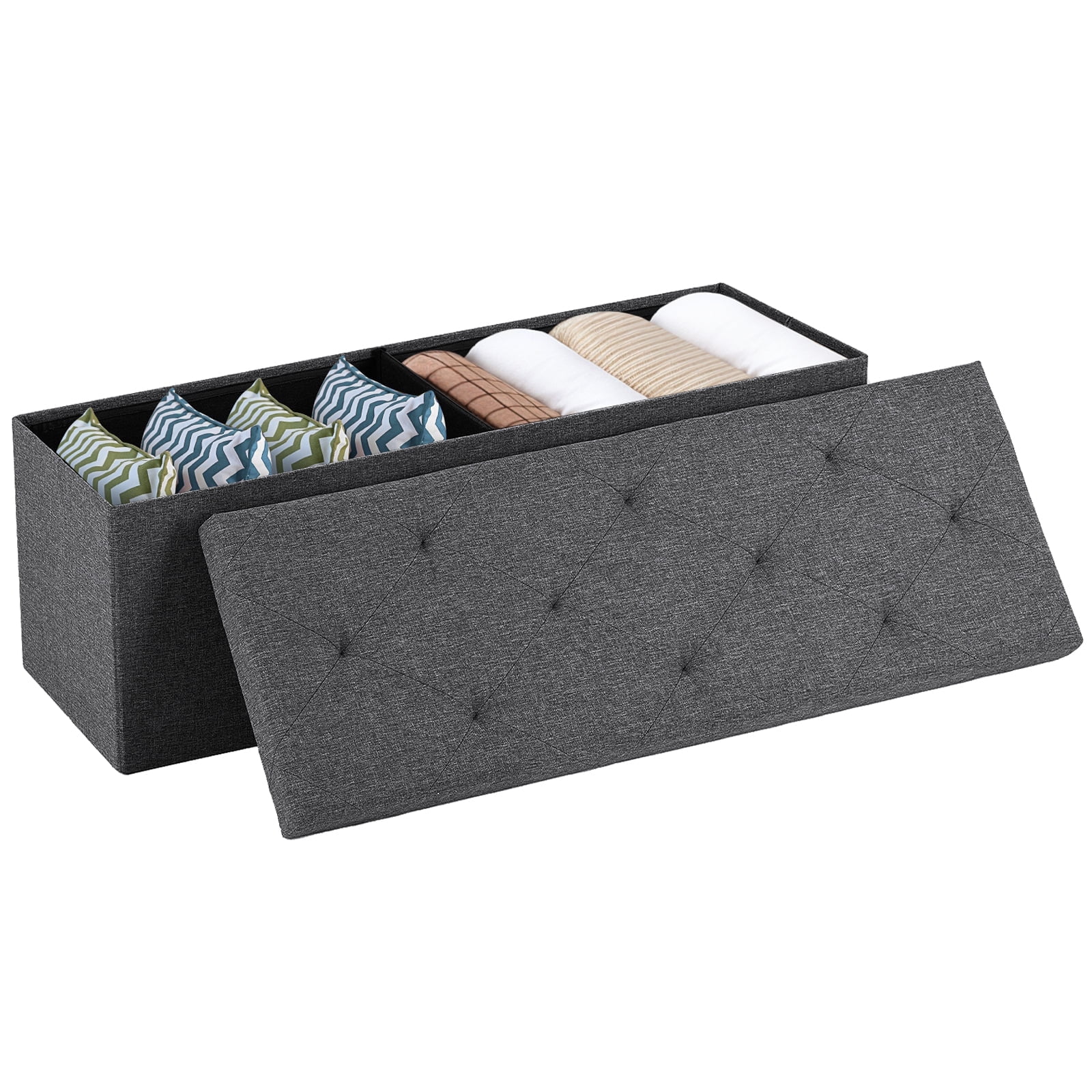 CONCETTA 43in Storage Ottoman Bench, Foldable Storage Chest, End of Bed ...