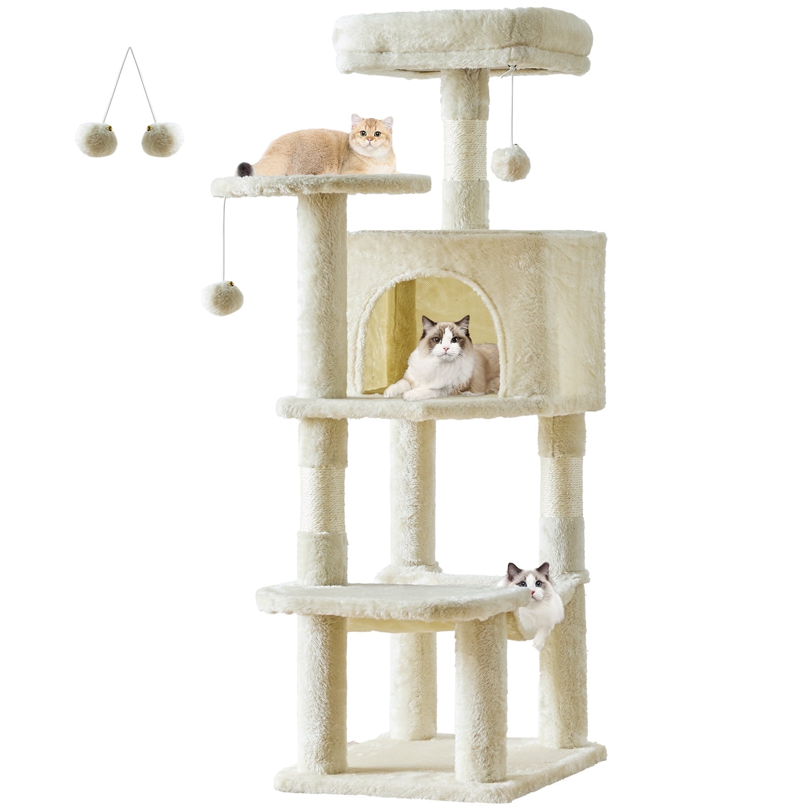 CONCETTA 44in Multi Level Cat Tree Tower,Cat Scratching Posts with ...