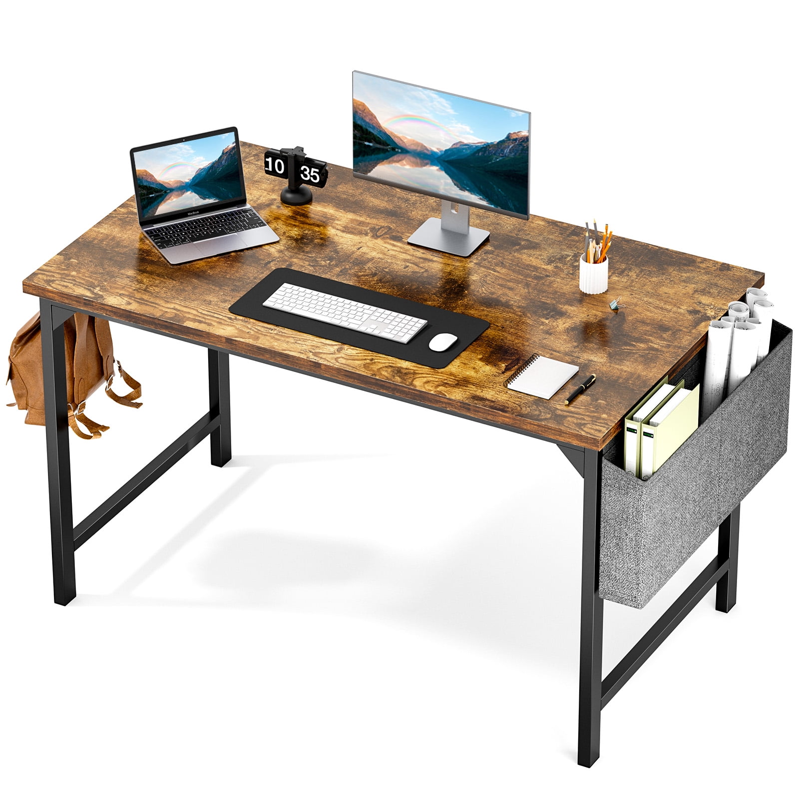 CONCETTA 47 Inch Computer Desk, Simple Farmhouse Table for Gaming Table or Office Use, Writing ...