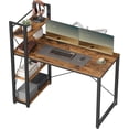 CONCETTA 47 Inch Side Shelf Computer Desk with Shelves Right or Left ...