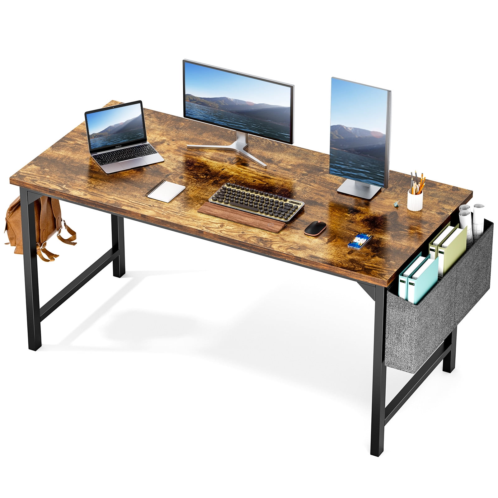 CONCETTA 55 Inch Computer Desk, Simple Office Desk Table for Gaming or ...