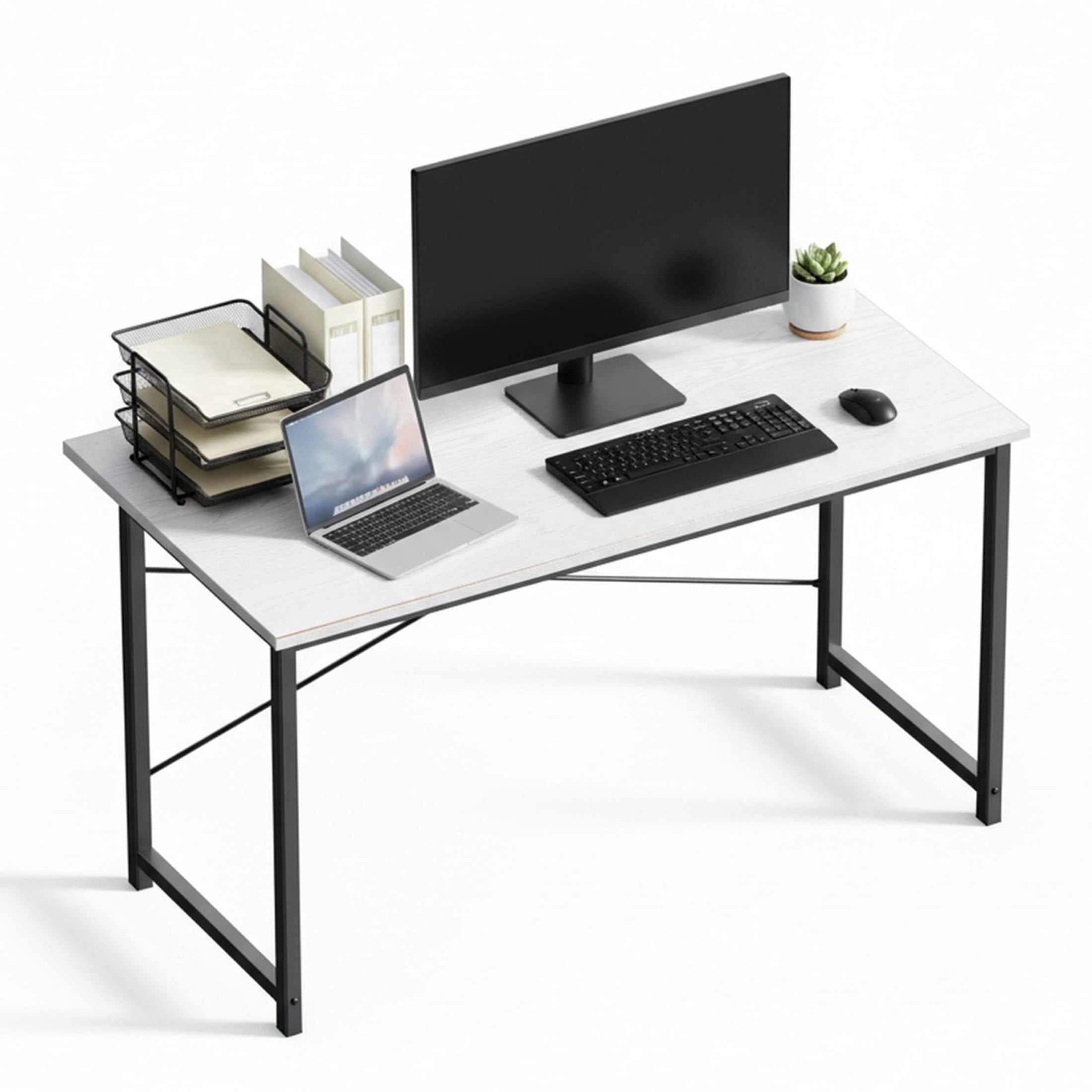 CONCETTA 55in Computer Office Desk, Writing Table for Small Spaces ...