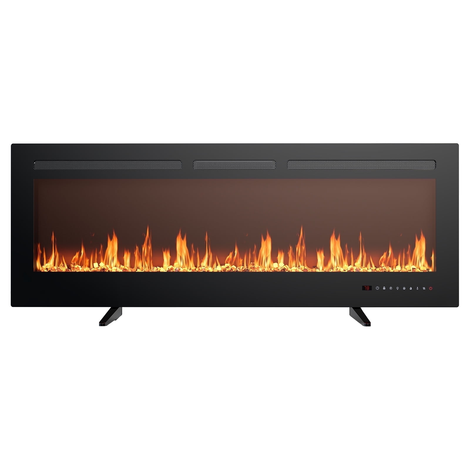 CONCETTA 60 Inches Electric Fireplace,1500W/750W Wall Mount Insert ...