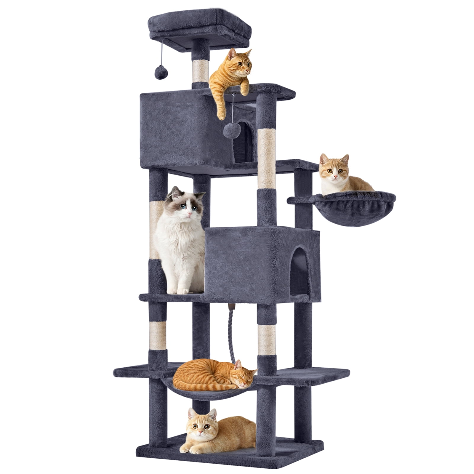 CONCETTA 66in Multi Level Cat Tree Tower,Cat Scratching Posts with ...