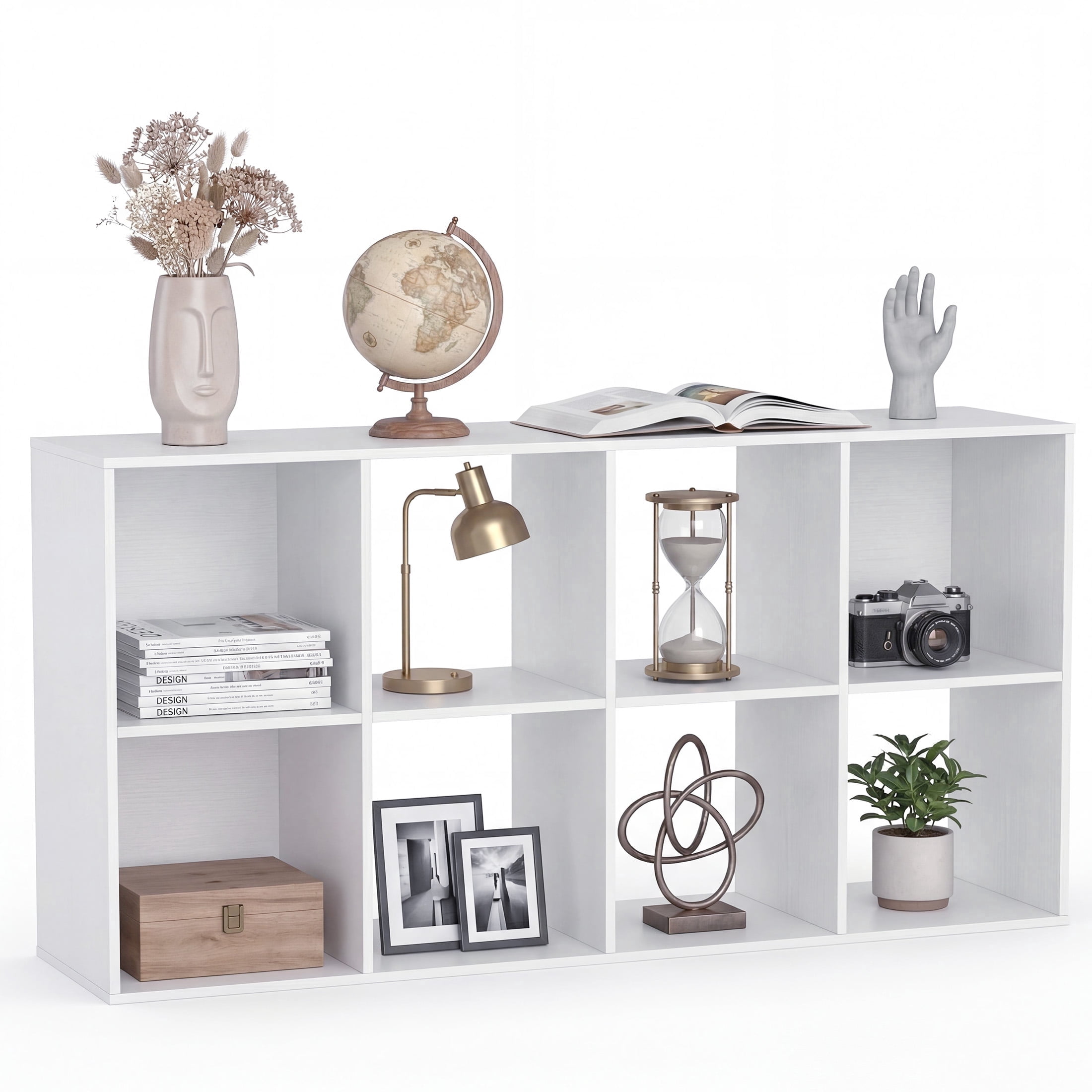 CONCETTA 8 Cube Storage Organizer, Open Corner Bookshelf with Removable ...