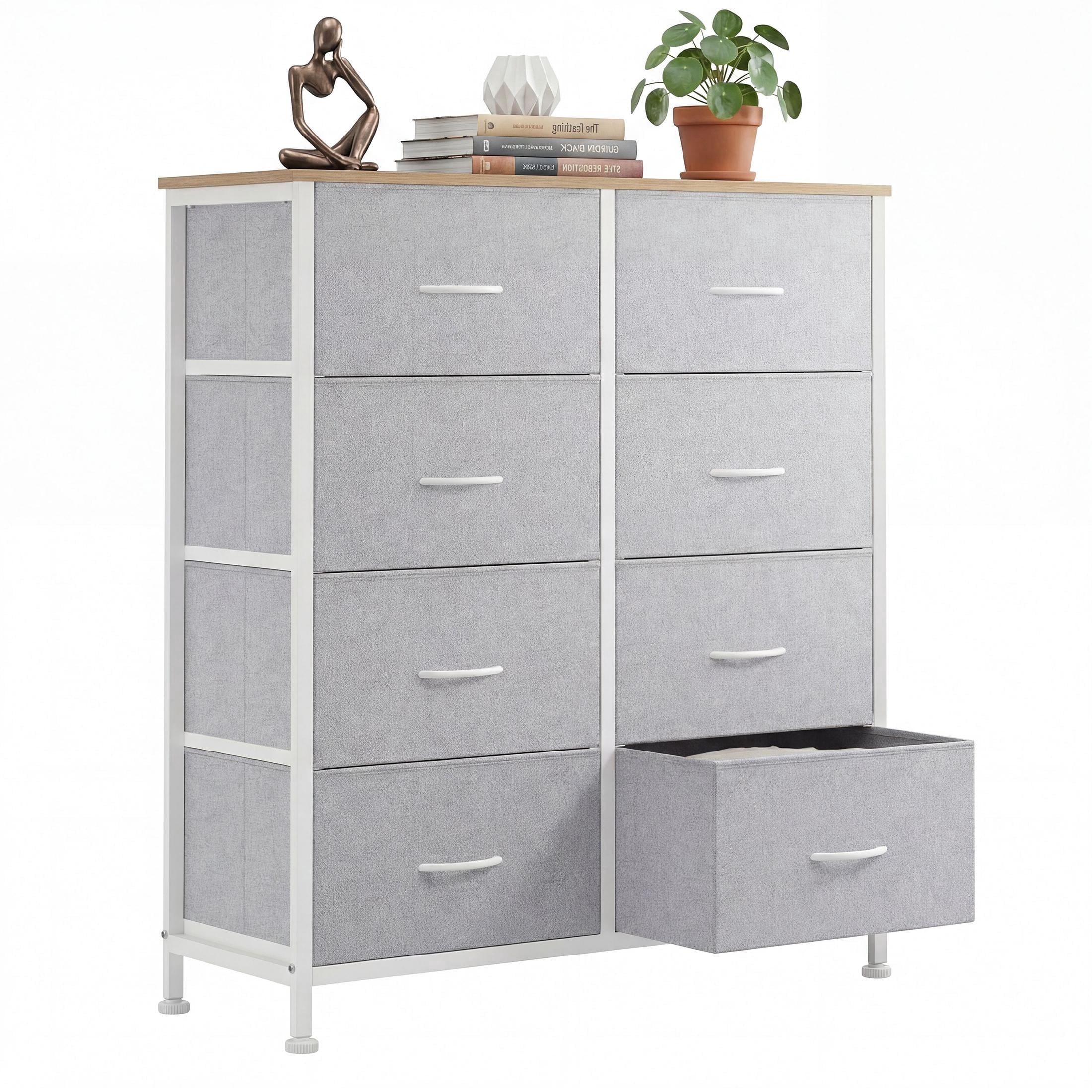 CONCETTA 8-Drawer Fabric Dresser Storage Chest for Bedroom, Closet ...