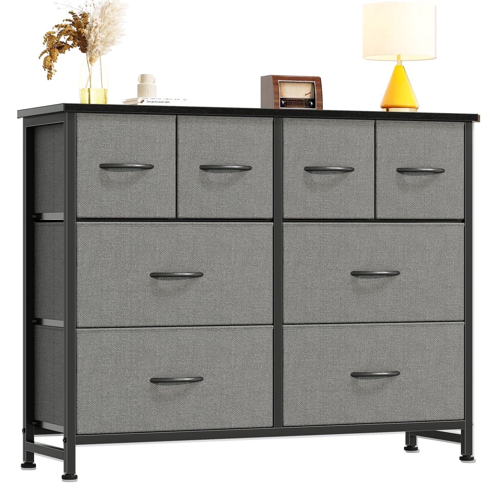 CONCETTA 8-Drawer Fabric Dresser, Wide Chest of Drawers, TV Stand for ...