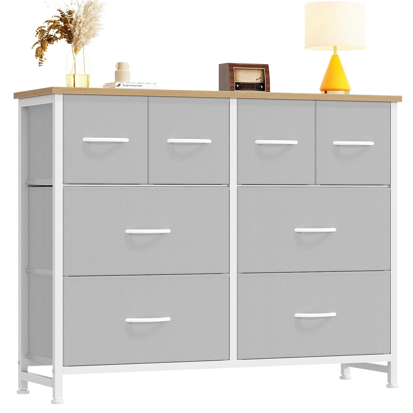 CONCETTA 8-Drawer Fabric Dresser, Wide Chest of Drawers, TV Stand for ...