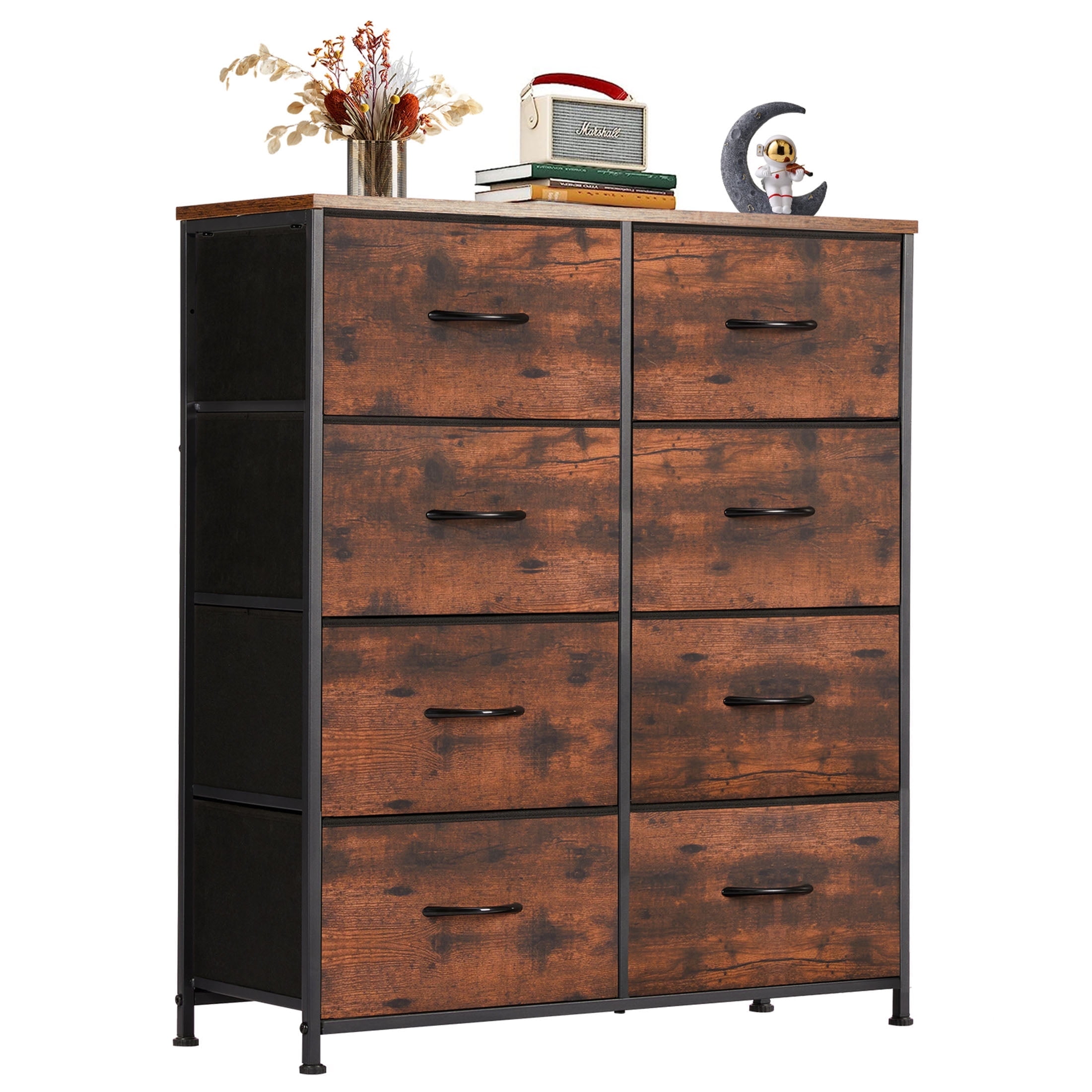 CONCETTA 8-Drawer Fabric Dresser, Durable Storage Organizer Cabinet ...