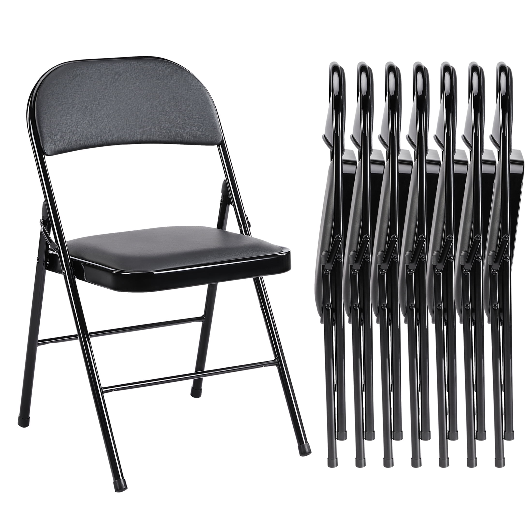 CONCETTA 8 Pack Folding Chair, Indoor Outdoor Portable Stackable ...