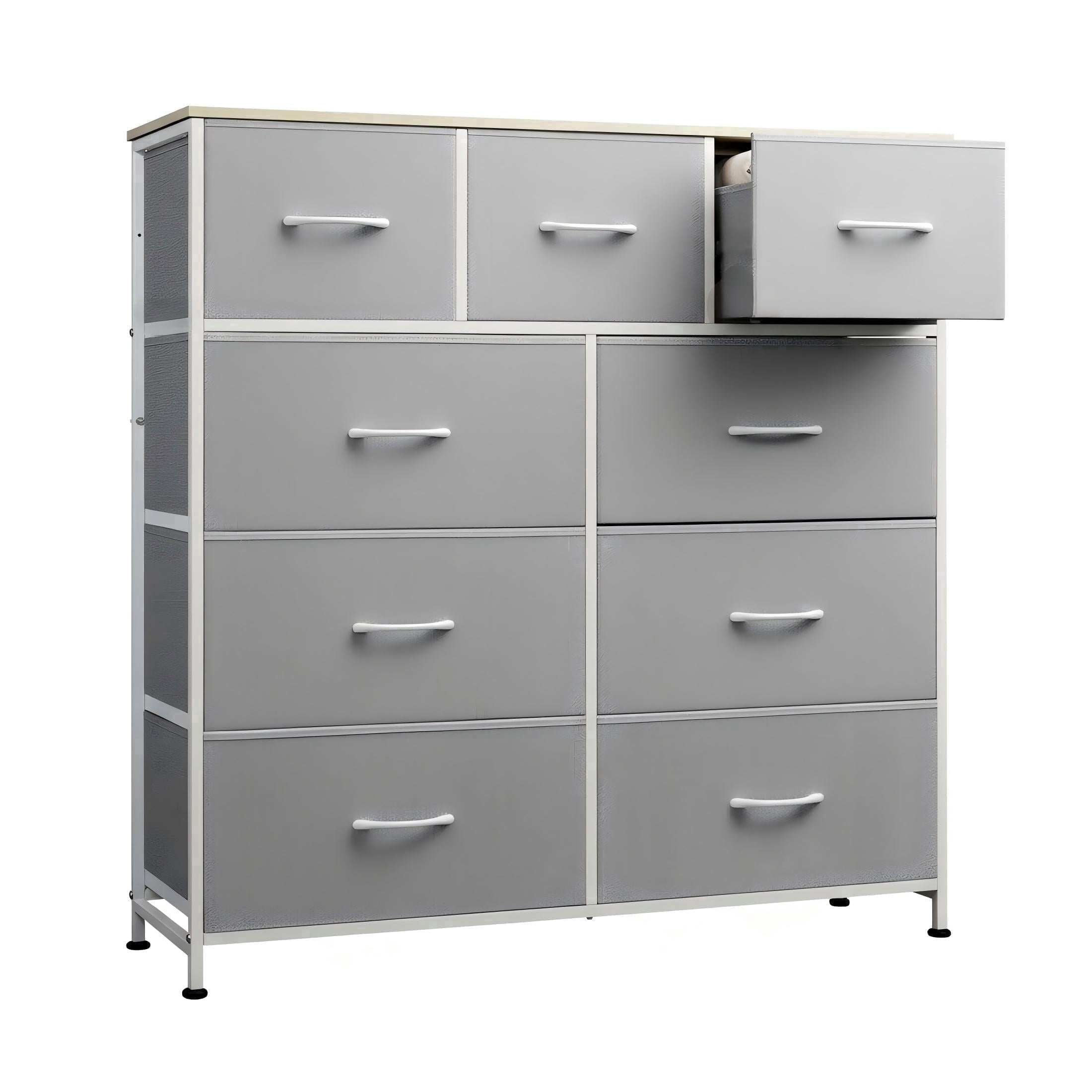 CONCETTA 9-Drawer Fabric Dresser, TV Cabinet Sideboard, Storage ...