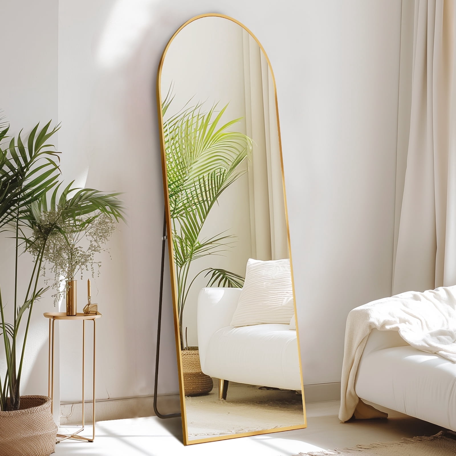 CONCETTA, Full Length Mirror, 59"x16", Arched Gold - Walmart.com