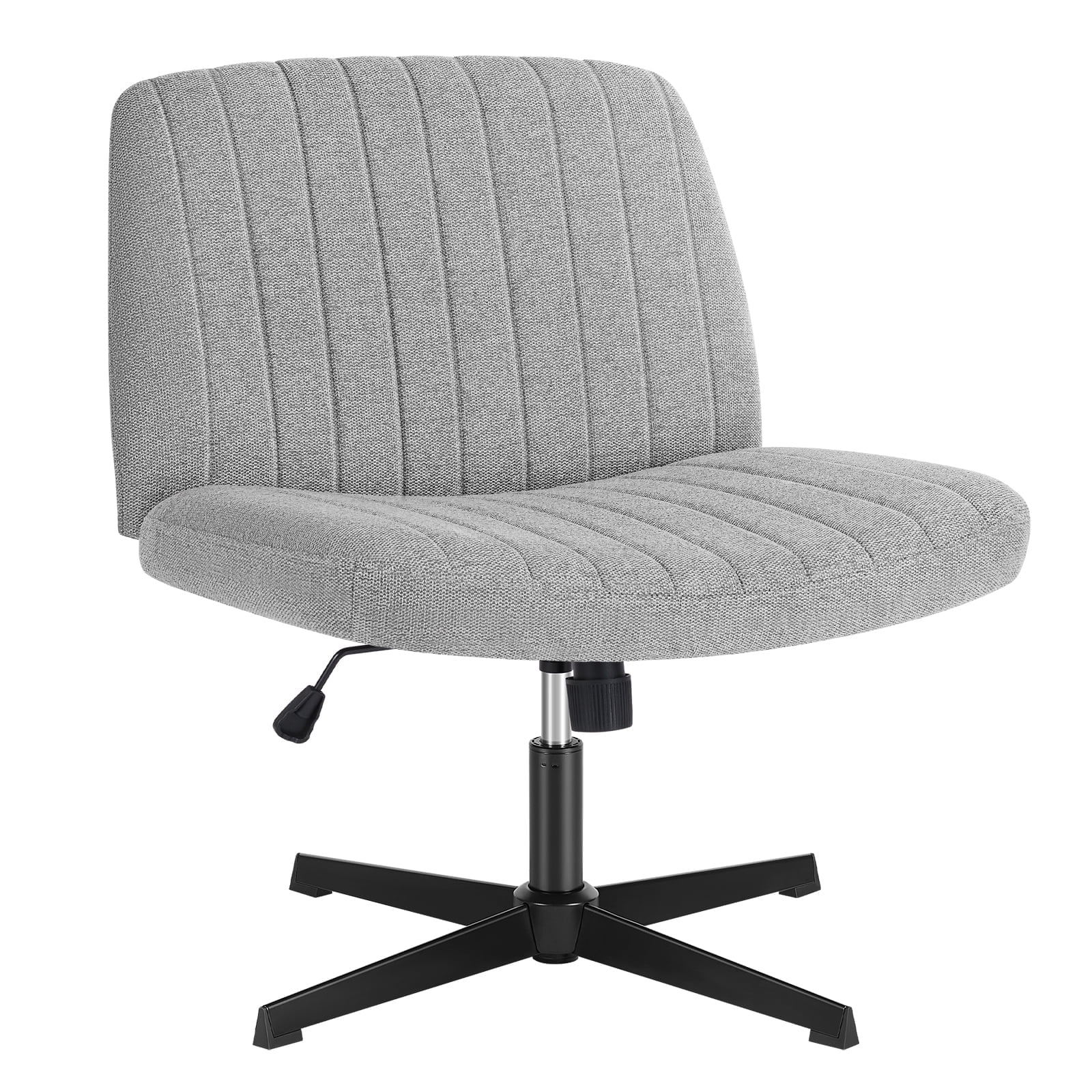 CONCETTA Armless Office Chair - Adjustable Height, Stylish Linen Gray ...