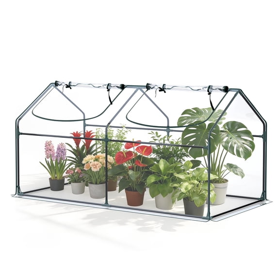CONCETTA Bell-Shaped Mini Greenhouse, Portable PVC with Powder-Coated ...