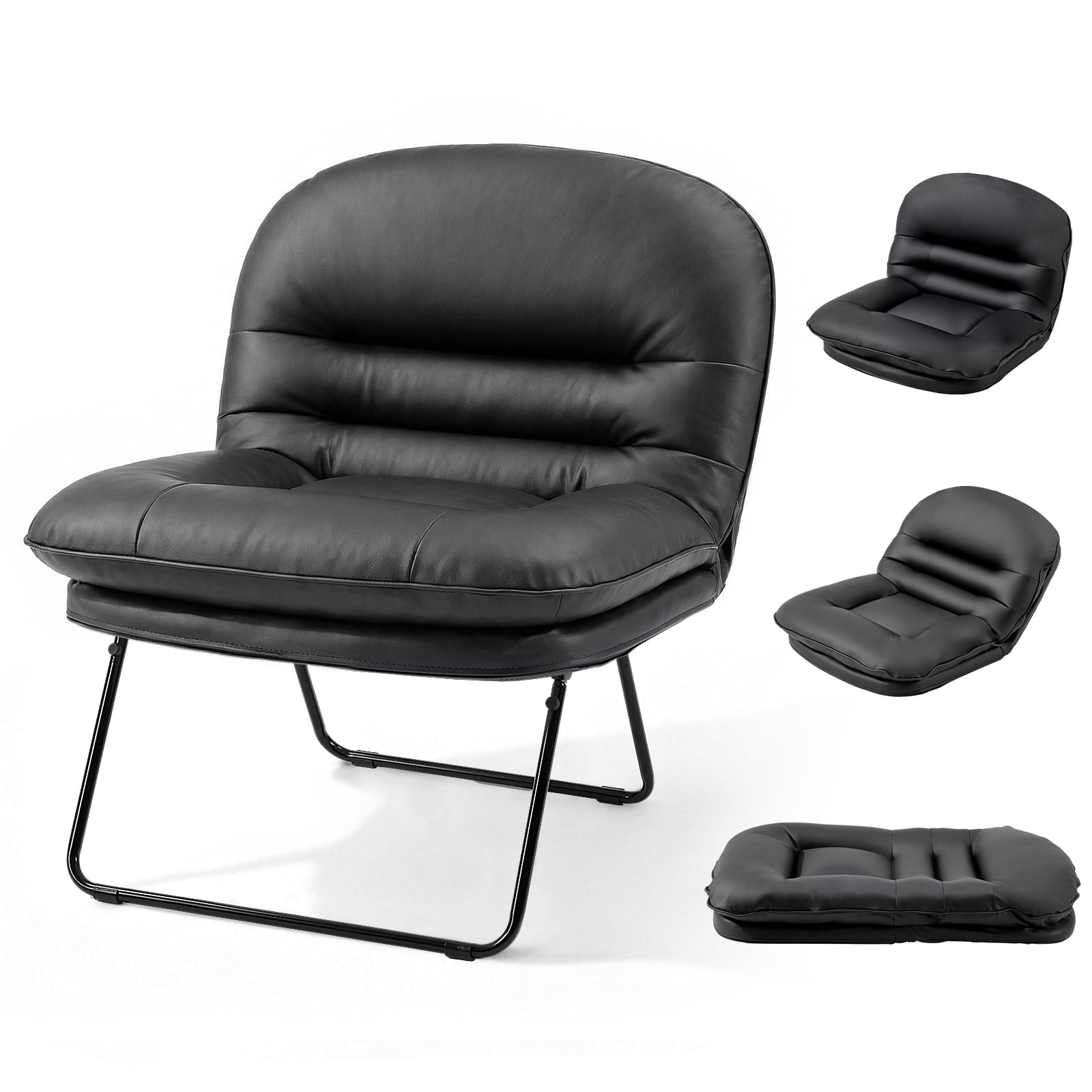 CONCETTA Casual Office Chair, Small Sofa Chair, Foldable Chair with ...