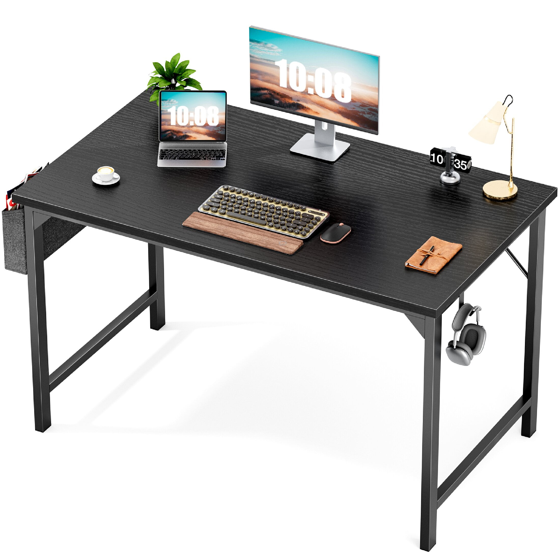 CONCETTA Computer Desk 40 Inch, Simple Farmhouse Table With Storage Bag ...